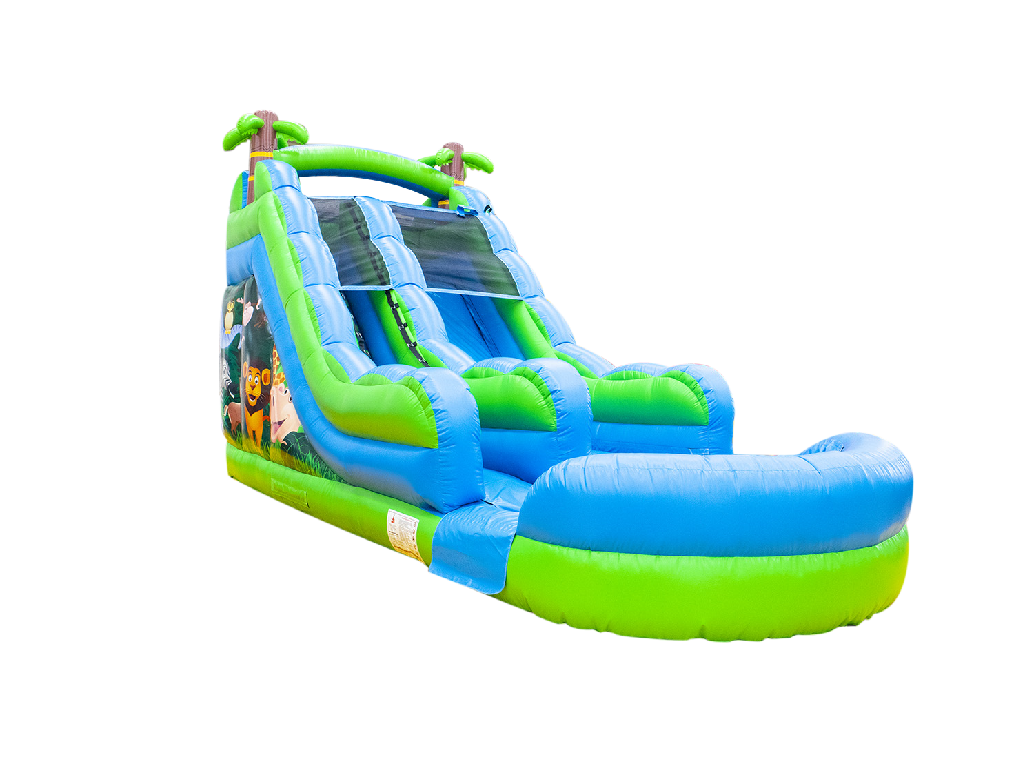 Wasserrutsche mit Pool - Dschungel - 7,2x2,8x4,3m